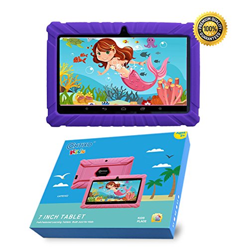Contixo Kids Tablet K2 | 7" Display Android 6.0 Bluetooth WiFi Camera Parental Control for Children Infant Toddlers Includes Tablet Case (Purple)