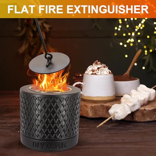 Concrete Tabletop Fire Pit - Ethanol Fire Pit, Table Top Fire Pit Bowl, Mini Fire Pit, Portable Fireplace for Indoor & Garden for Dinner Partlies, Home Decoration