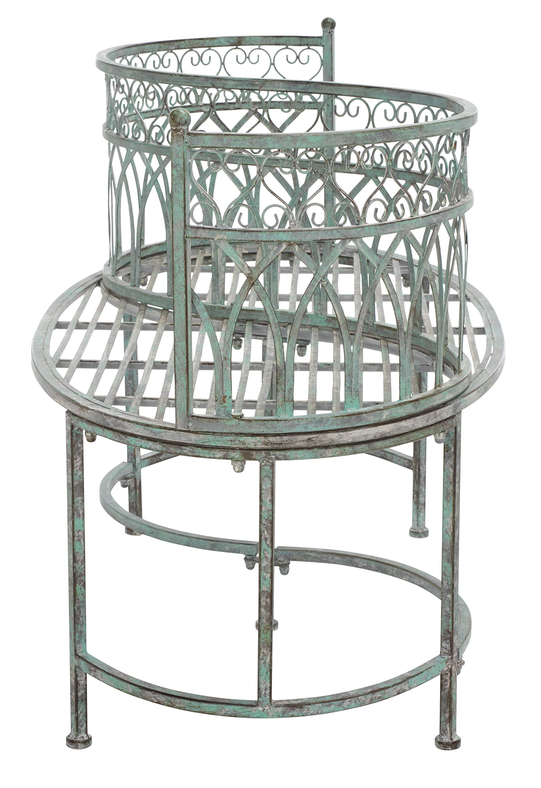SAFAVIEH Outdoor Collection PAT5005 Bench, Antique Dark Green