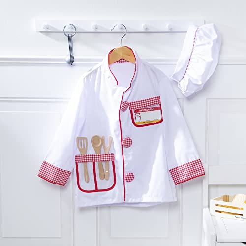Melissa & Doug Chef Role Play Costume Set With Accessories - Pretend Chef Outfit For Kids Ages 3+