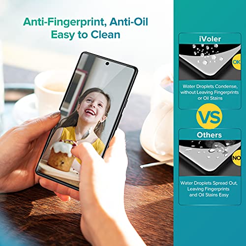 ivoler [4+2 Pack Screen Protector for Google Pixel 6 [4 Pack] with Camera Lens Protector Tempered Glass [2 Pack] [Fingerprint Unlock Compatible] with Alignment Frame Easy Installation HD Clear Film