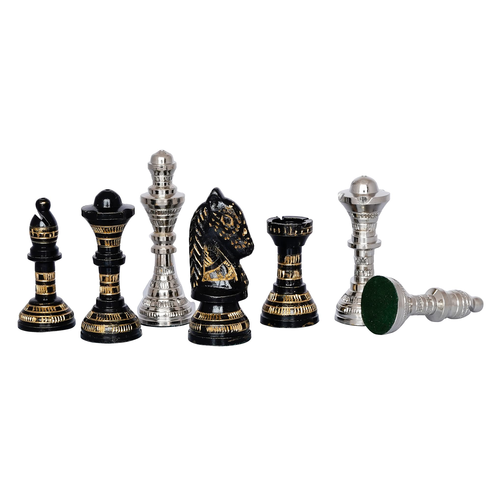 Premium Brass Luxury Large Chess Set for Adults and Kids Collectible Brass Chess Board Game Chess Set Decorative Chess Piece (14X14X5 Inches)