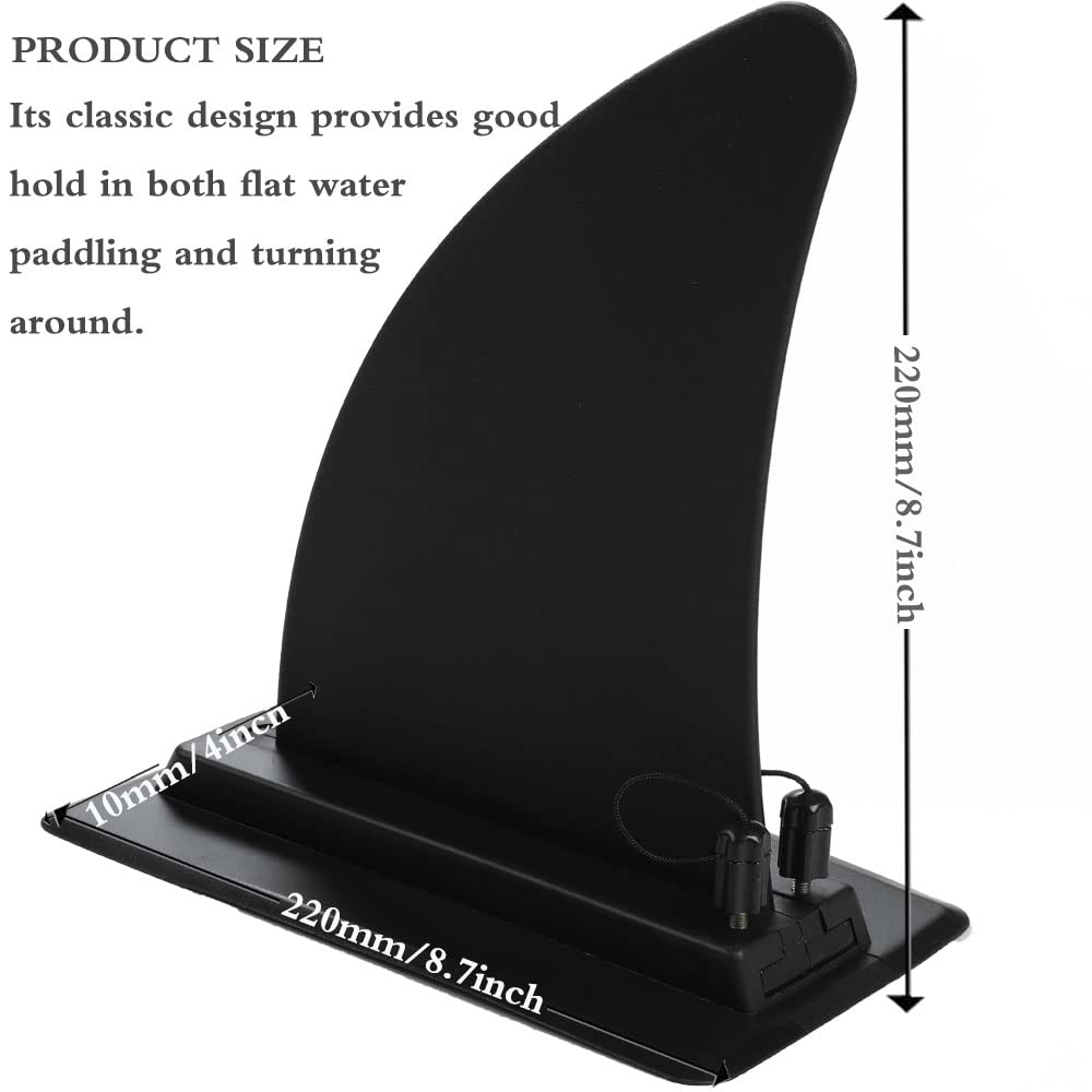 Borogo 9" Surfboard Fin - Kayak Skeg Inflatable Paddleboard Fin β Quick Release Detachable Longboard Center Fin β Ideal for Inflatable Stand Up Paddle
