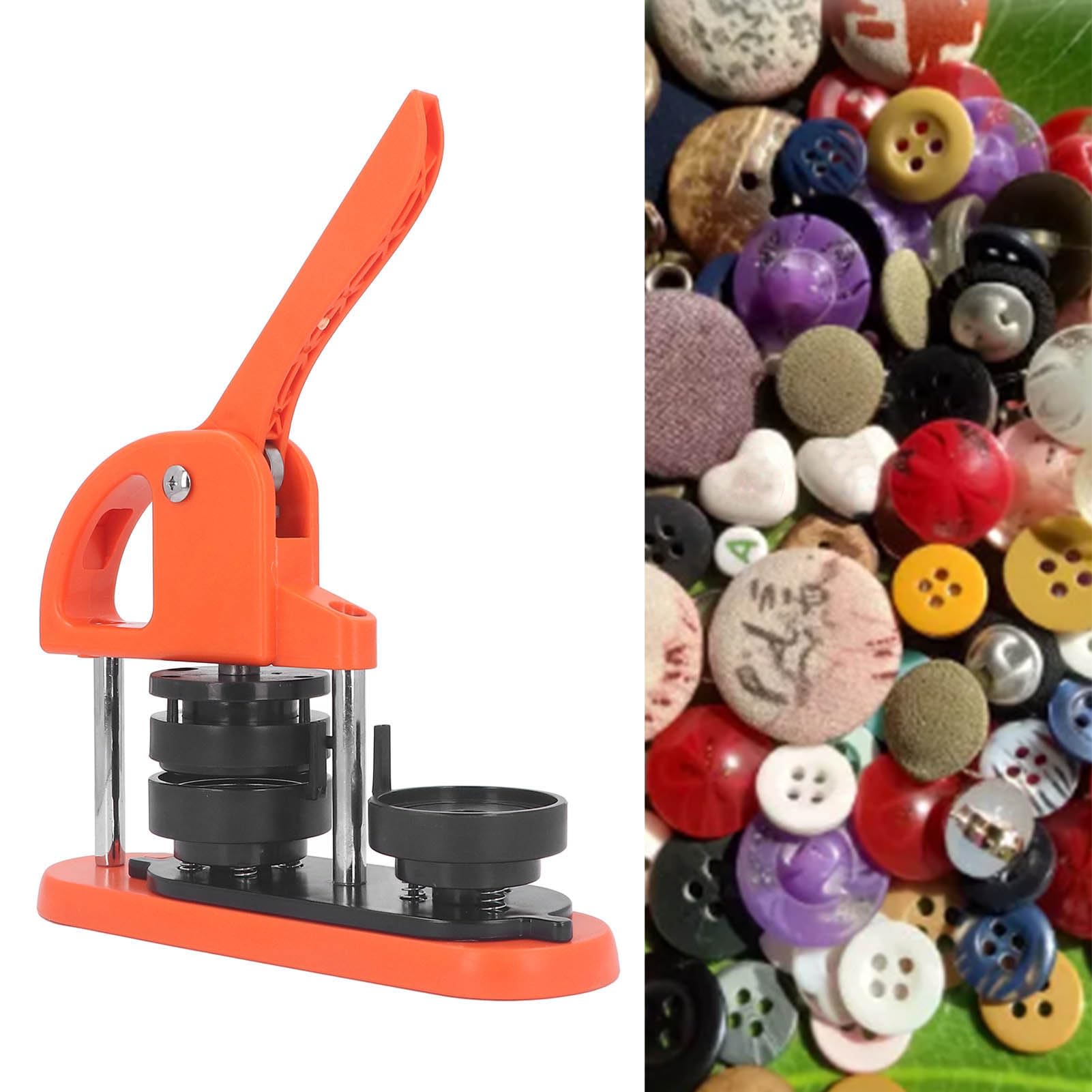 Badge Button Press Machine, Button Maker Machine Supplies Detachable Fun Easy to Use Labor Saving for School Events (25mm)