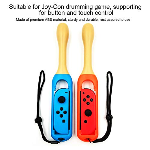Okuyonic Game Drum Stick, Game Drumsticks Durable Long Service Life for Switch Action Accessory Kit