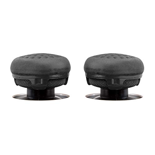 KontrolFreek CQCX Thumb Grips for PlayStation 4 Controller (PS4) and PlayStation 5 (PS5) | 2 Mid-Rise Convex Performance Thumbsticks | Black