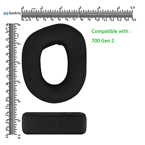 Geekria Comfort Mesh Fabric Replacement Ear Pads for Turtle Beach Stealth 700 Gen 2 Headphones Ear Cushions, Headset Earpads, Ear Cups Cover Repair Parts (Black)