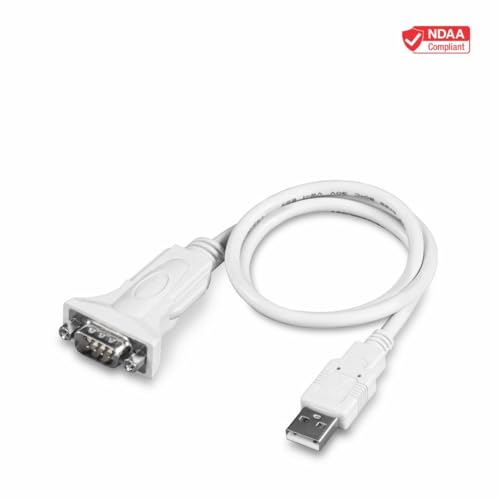 TRENDnet USB to Serial 9-Pin Converter Cable, Connect a RS-232 Serial Device to a USB 2.0 Port, Supports Windows & Mac, USB 1.1, USB 2.0, USB 3.0, 21 Inch Cable Length, Plug & Play, White, TU-S9