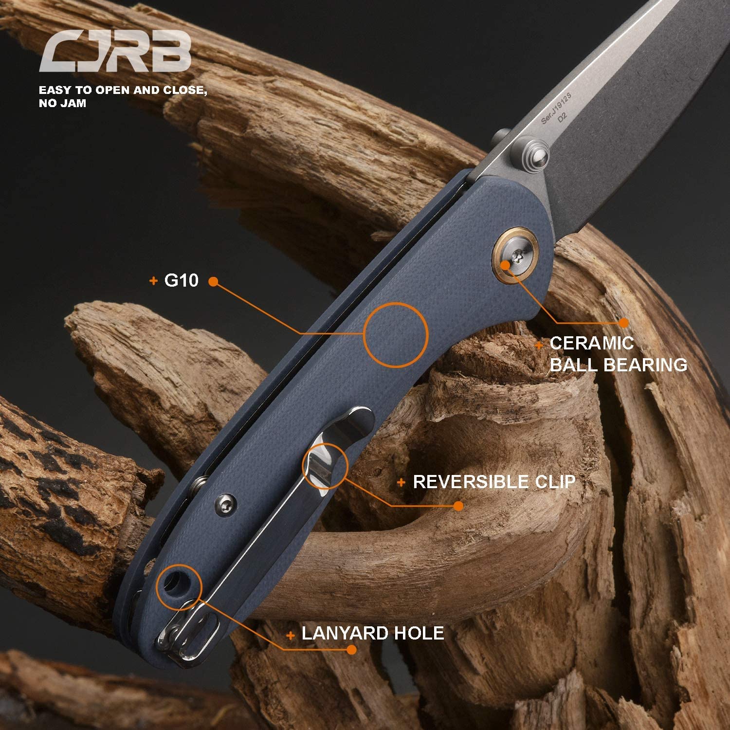 CJRB Small Feldspar Green Bundled with Blue Great EDC Knife Companion