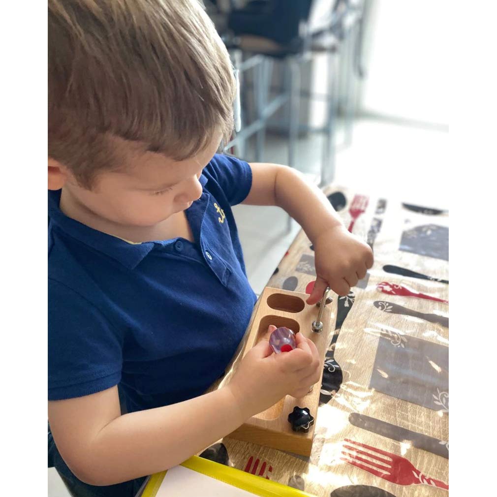 MEROCO Montessori Screw Driver Board for Kids Montessori Materials Basic Skills Educational Learning Toys for 3 4 5 Year Old Kids Toddlers Sensory Montessori Toy Preschool Classroom Fine Motor Skills