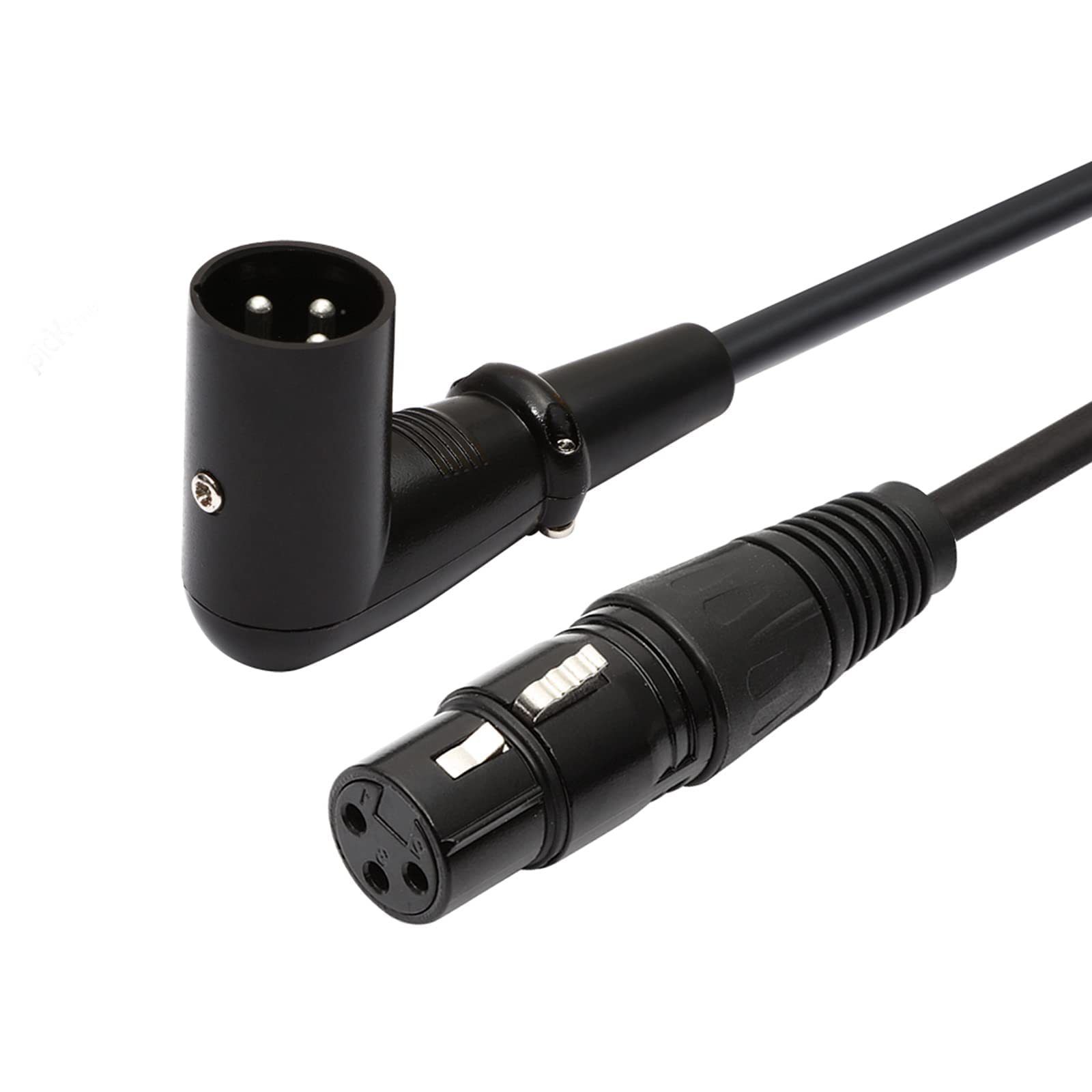 Oluote XLR Microphone Cable, XLR Male to Right Angle Female Cable 3 PIN XLR to XLR Cable XLR Mic Patch Audio Cable Cord (0.650)