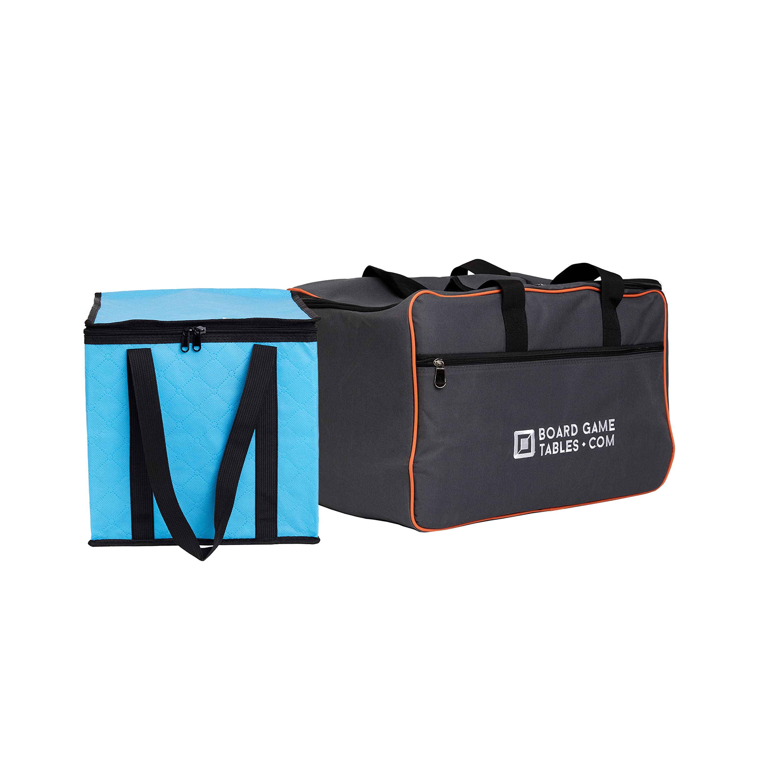 Board Game Bag Bundle - 1 Board Game Bag [Backpack/Luggage Slip/Padded] - (Oxford Gray) & 1 Lightweight Bag - Light Blue [Dual Layer Non-Woven Fabric/Carrying Handle/Zippered Lid]