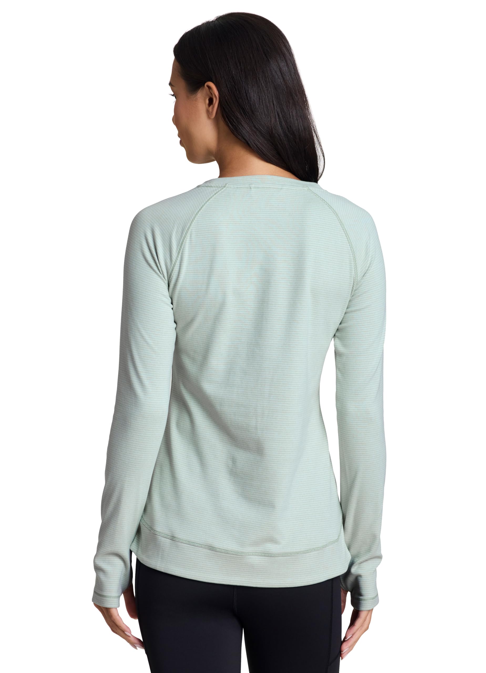 Avalanche Long Sleeve Tee for Women Super Soft Hiking Running Top Indigo Stripe L
