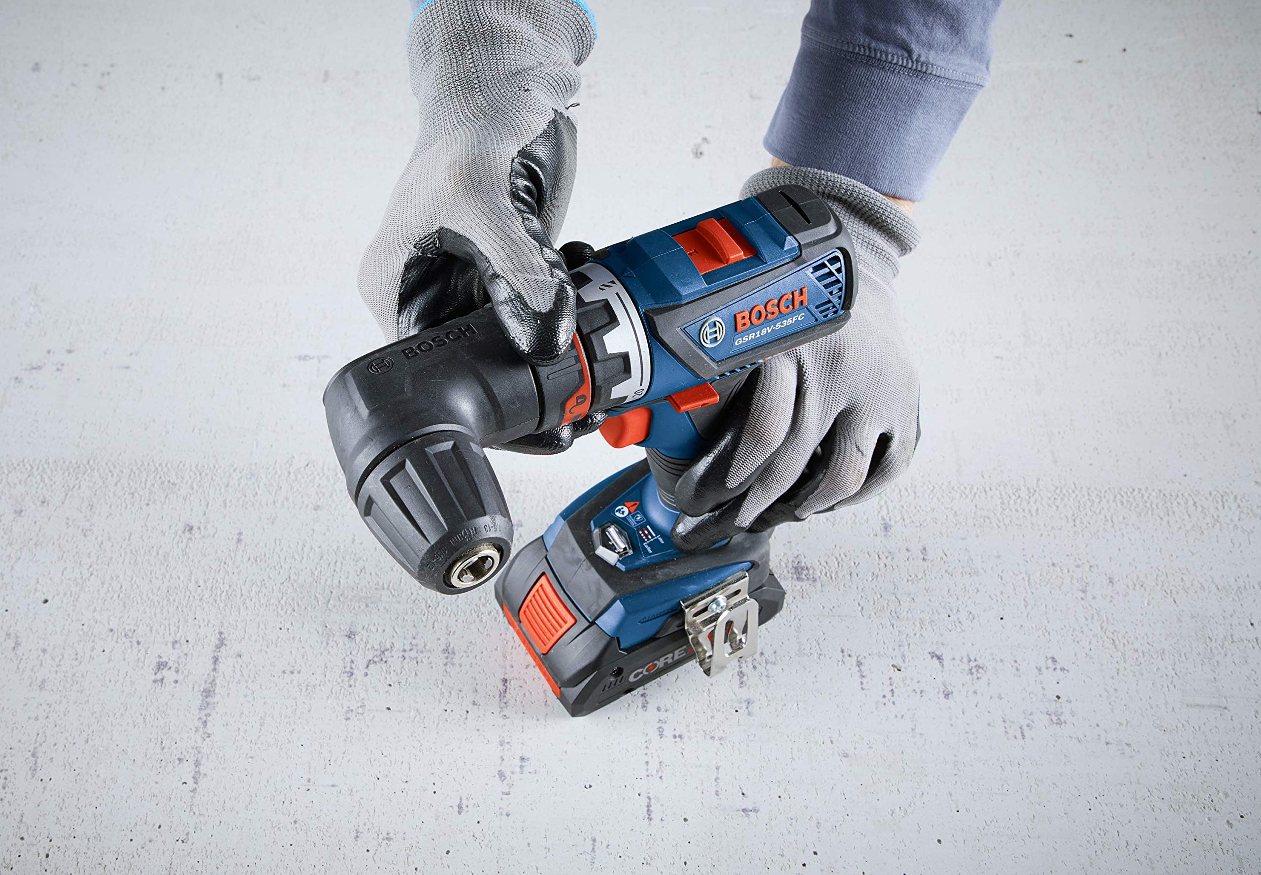 Bosch GSR18V-535FCB15 18V EC Brushless Connected-Ready Flexiclick 5-In-1 Drill/Driver System with (1) CORE18V 4.0 Ah Compact Battery (Renewed)