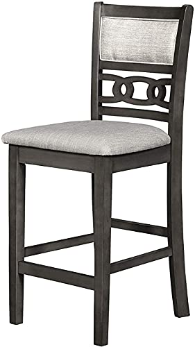 New Classic Furniture Gia 5-Piece Counter Dining Table Set, 42.25-Inch, Gray