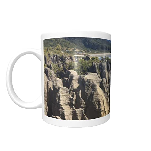 BAFAFA Rocks Scenic Printed Coffee Mugs Porcelain Coffee Cups With Handle Insulated Coffee Glass Ceramic Mugs for Tea Latte Cappuccino Cocoa