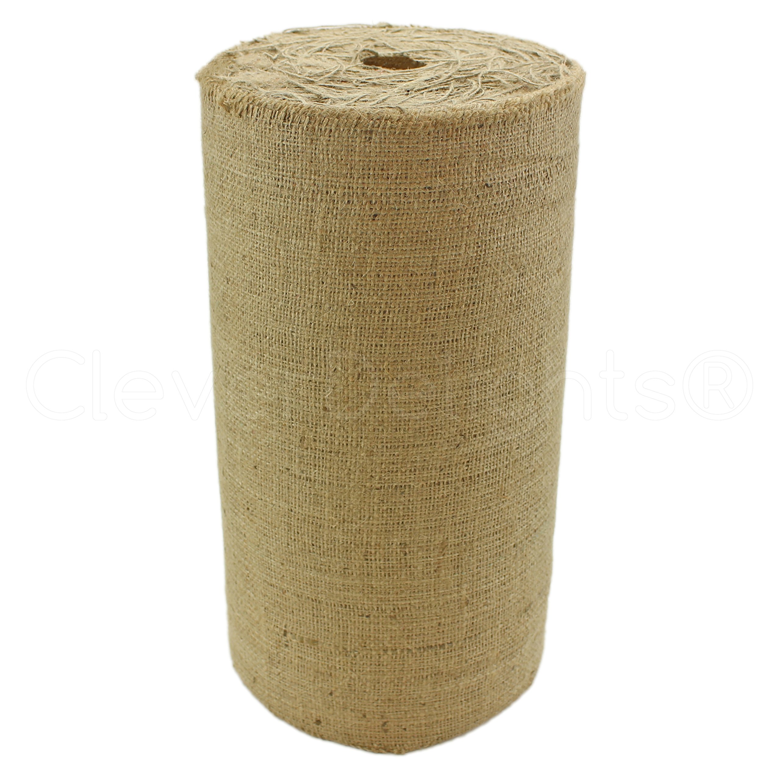 CleverDelights 14" Natural Burlap - Industrial Grade - 50 Yard Roll - Tight-Weave Jute Burlap Fabric - 14 Inch