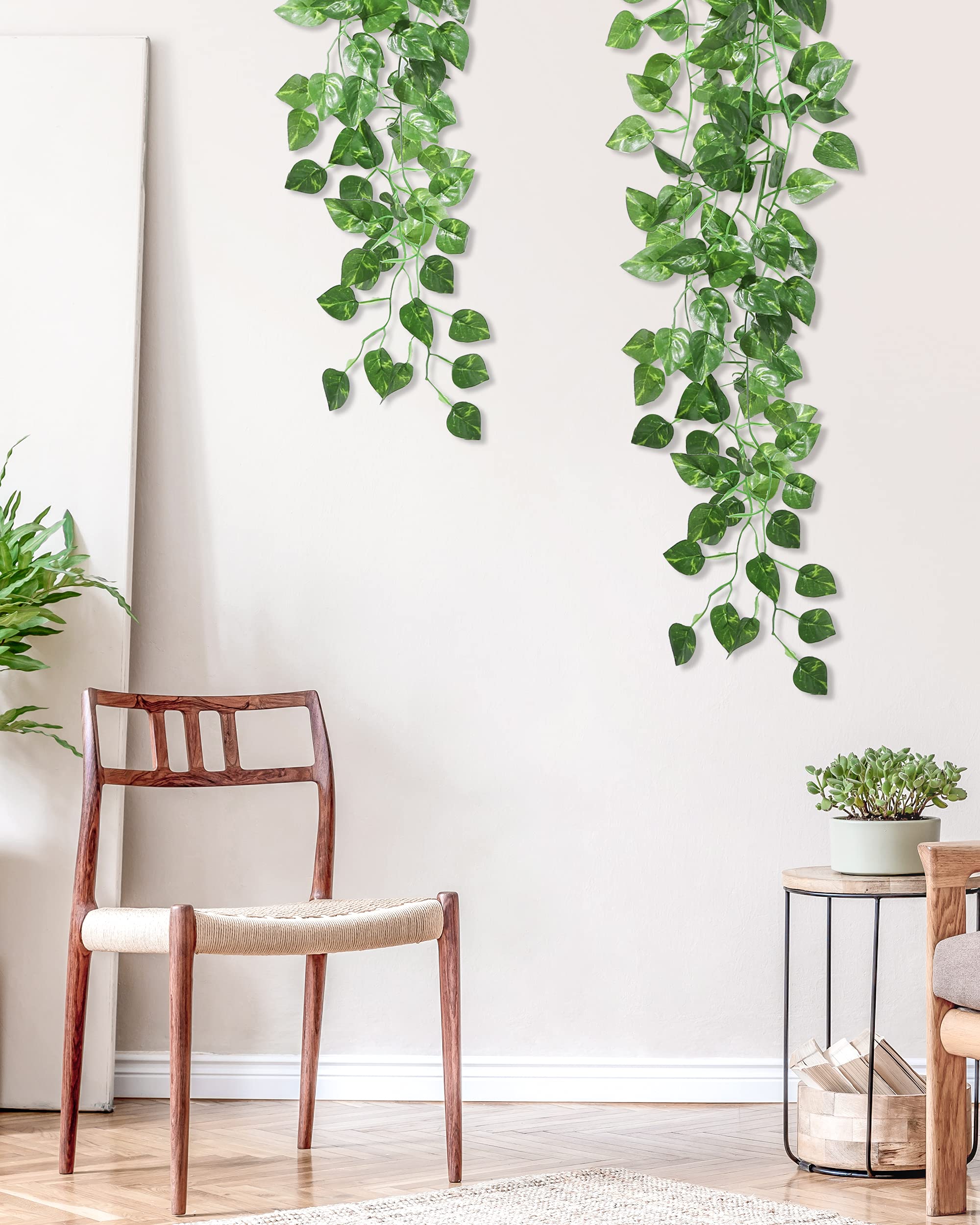 Omldggr 3 Pieces Artificial Hanging Ivy Vine Artificial Hanging Plants for Indoor Outside Home Garden Office Decor