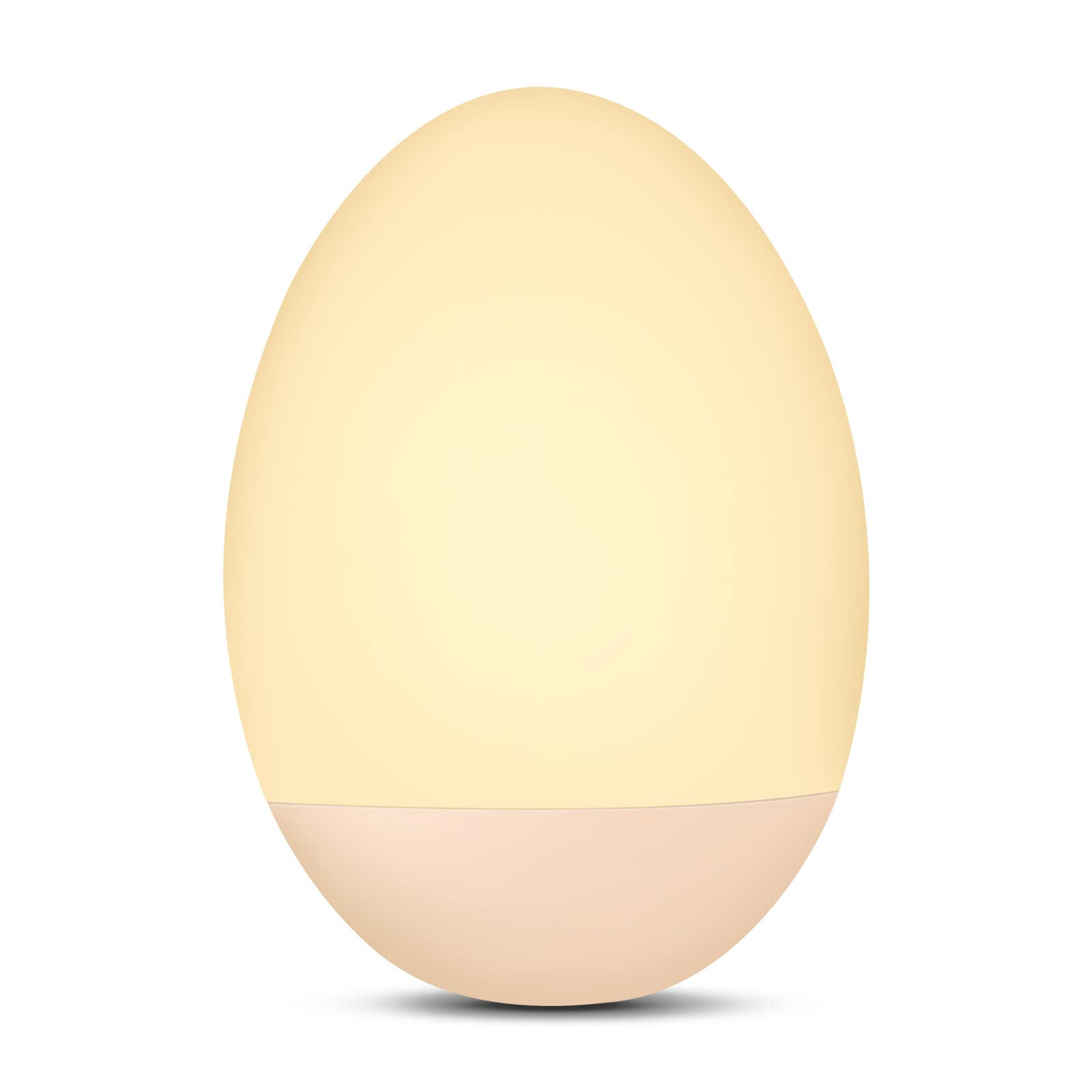 Ohey Night Lights for Kids Room, 7 Color Changing Tumbler Egg Baby Night Light with Top-Touch Control, Rechargeable & Dimmable ABS+Silicone Nursery Night Lights, Up to 100H
