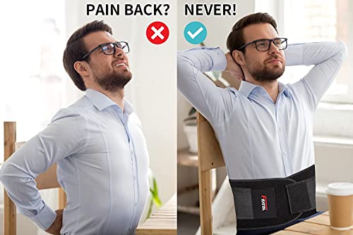 FEATOL Back Brace for Lower Back Pain, Back Support Belt for Women & Men, Breathable Lower Back Brace with Lumbar Pad, Lower Back Pain Relief for Herniated Disc, Sciatica, Large Size/ X Large Size (Waist :30''-38.6'')