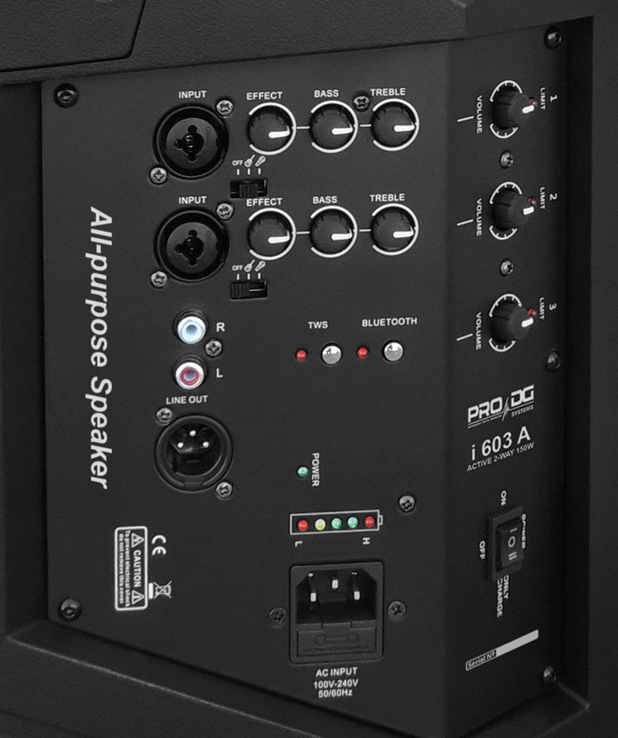 Pro DG i 603 A (600 Watts) Professional Compact All-in-One Battery-Powered System with Bluetooth (6 Hours) - (Made in Spain)