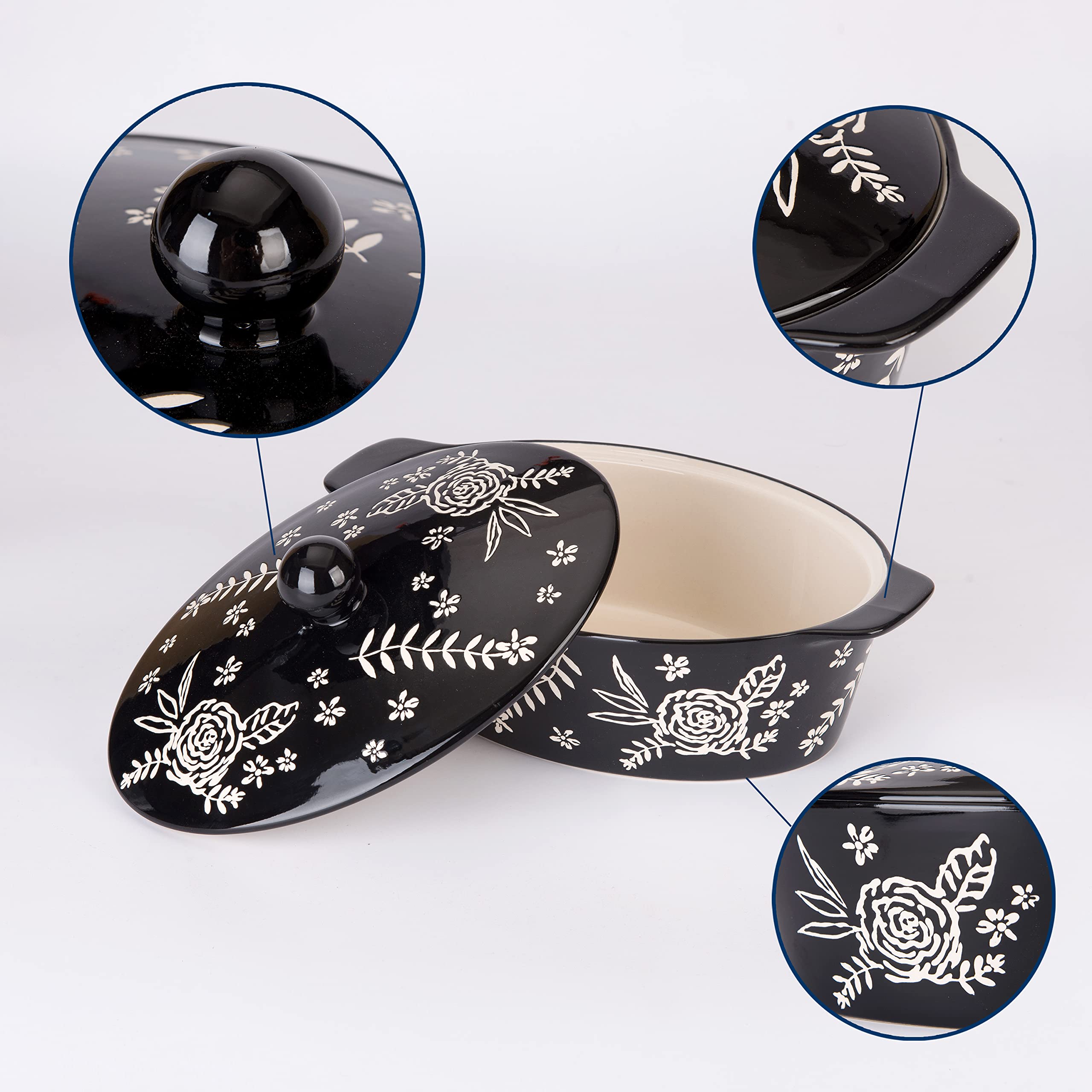 Wisenvoy Casserole Dish With Lid Casserole Dish Casserole Dishes For Oven Baking Dishes For Oven Ceramic Baking Dish