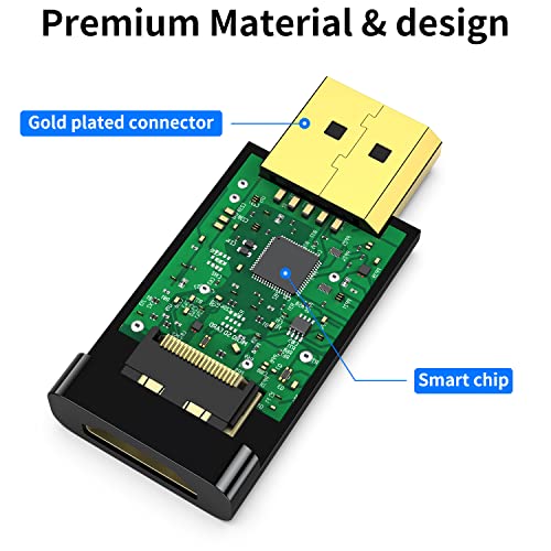 KUXIYAN Displayport to HDMI Adapter (2Pack) 1080P Gold Plated Dp to HDMI Converter Male to Female 1.3V Black