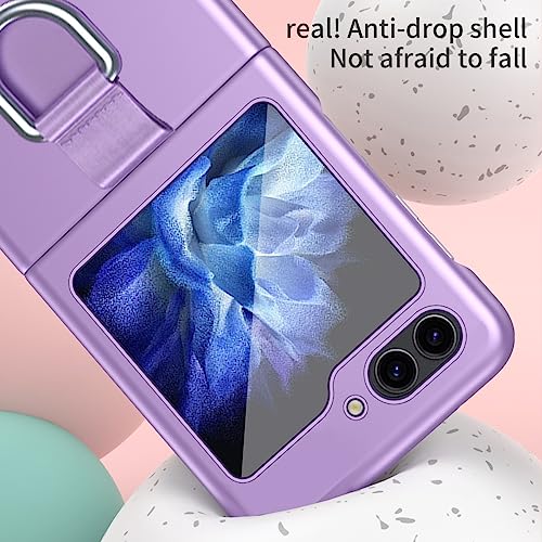 Kowauri for Samsung Galaxy Z Flip 5 5G Case with Ring,Slim Anti-Fall Shockproof Protective Phone Cover Case for Samsung Galaxy Z Flip 5 5G 2023 (Green)