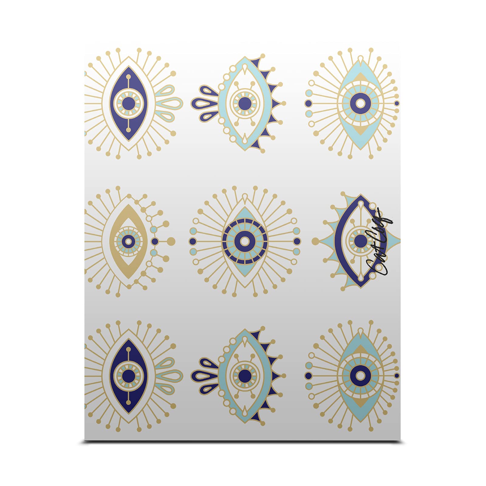 Head Case Designs Officially Licensed Cat Coquillette Blue Gold Art Mix Vinyl Sticker Gaming Skin Decal Cover Compatible With Xbox One X Console