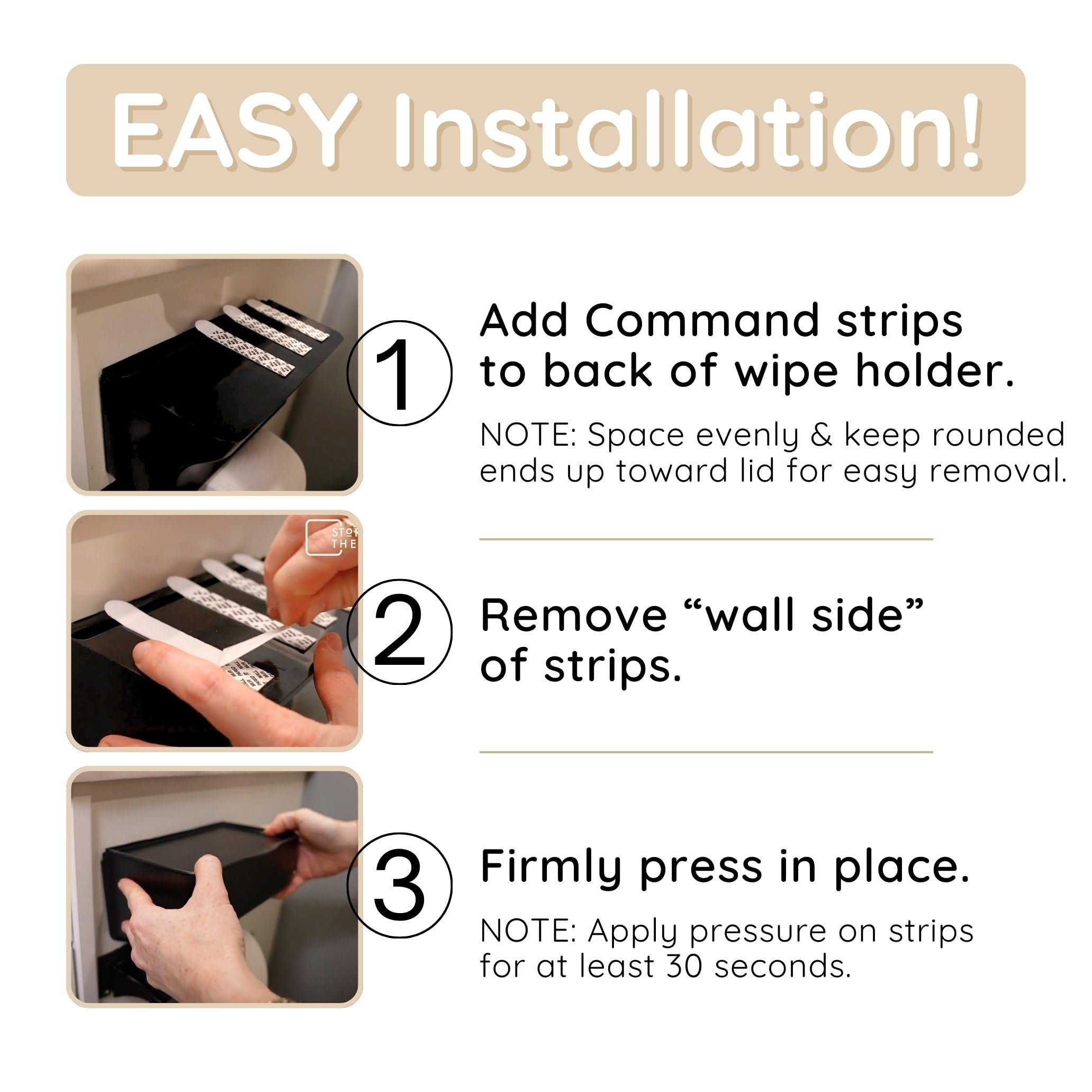 Storage Theory Bathroom Wipes Holder Dispenser with Shelf β Restroom Organizer & Toilet Wipe Holder for Bathroom Must Haves β Tool Free Wall Mounted Storage Baby Wipe Container White β 1 Pack