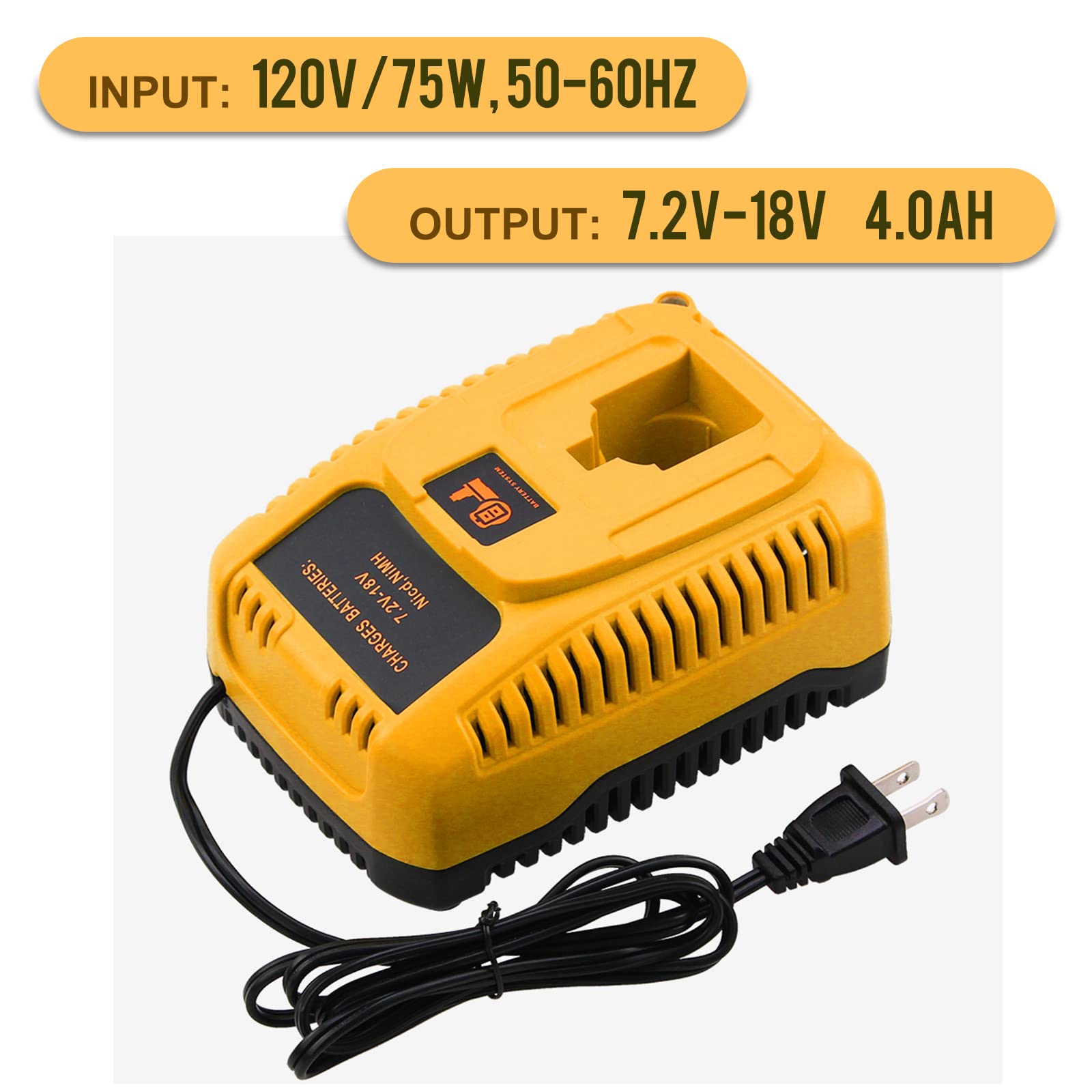 DC9310 Battery Charger for Dewalt 7.2V-18V Battery DC9096 DC9098