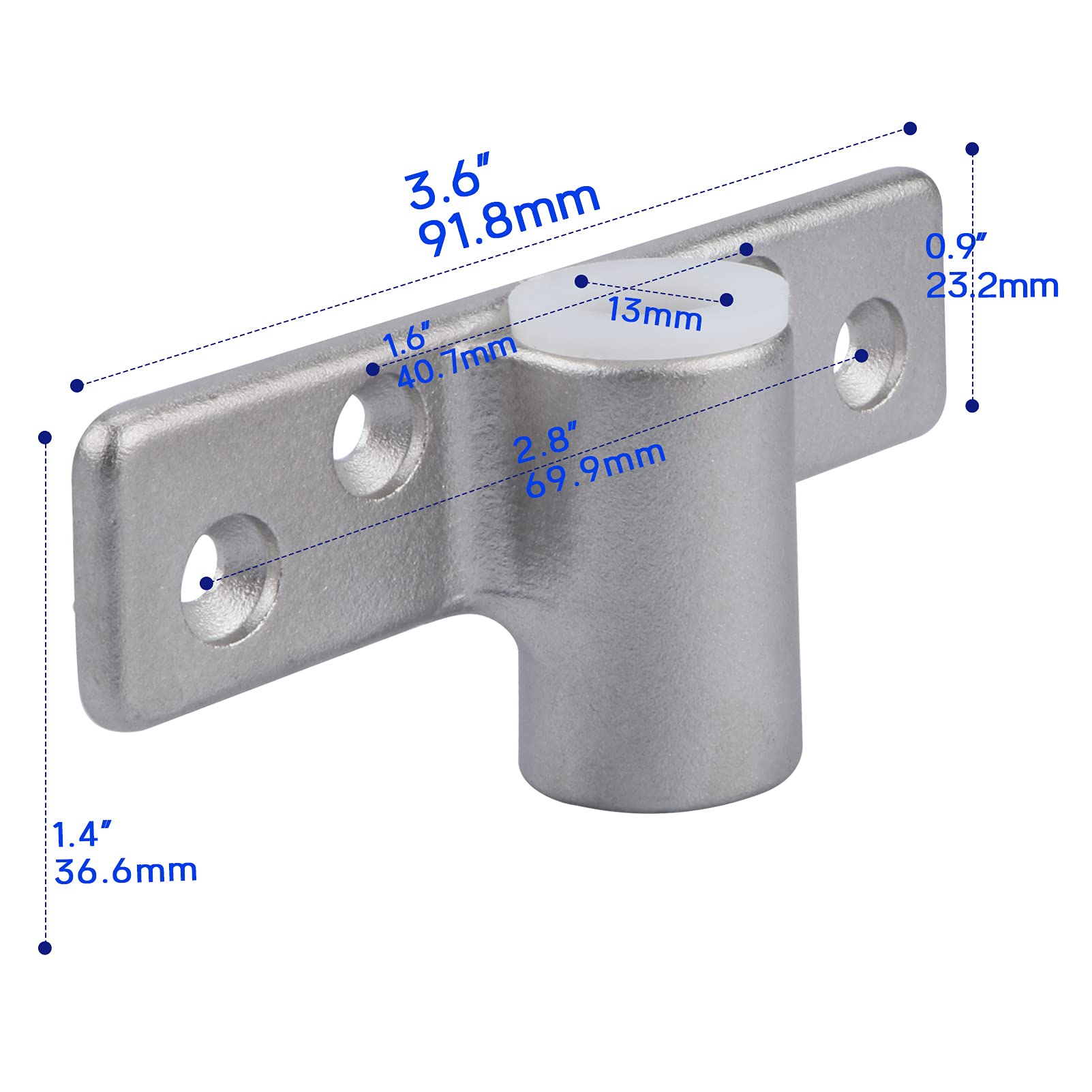 Boat Rowlock Paddle Brackets, 2 Pack Stainless Steel Oarlock Socket Side Mount Rowlock Brackets