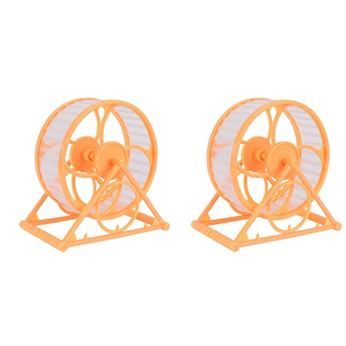 Guinea Pig Toys Hamster Cage Toys 2 Pack Hamster Exercise Wheel- Hamster Jogging Wheel Hamster Running Wheel Hamster Wheel Silent Hamster Jogging Hamster Jogging Wheel Toy Pet Toys