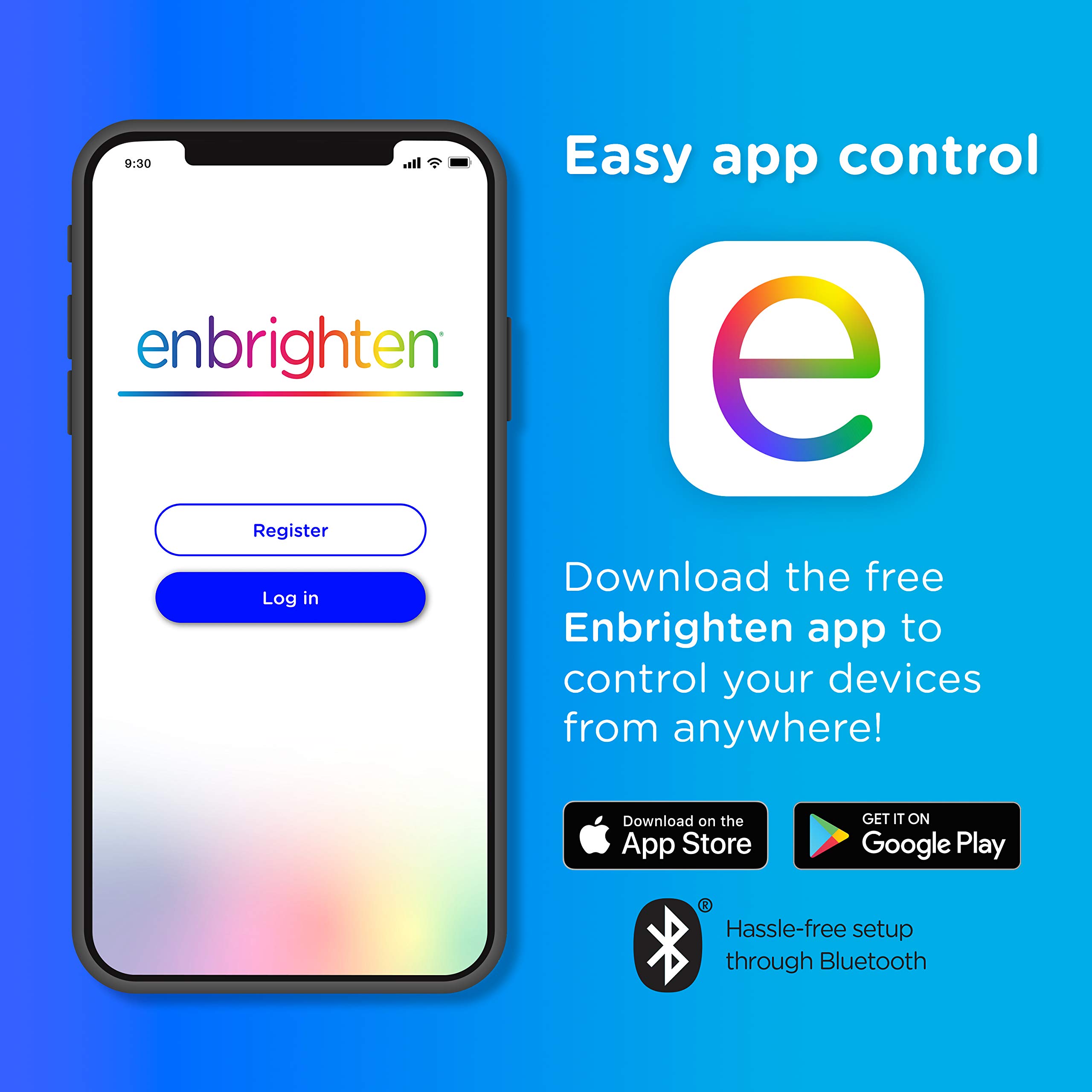 Enbrighten, White, Wi-Fi Smart Light Switch, Indoor Oval Plug-in, 2-Grounded Outlet, Simultaneous Control, No Hub Required, 51253