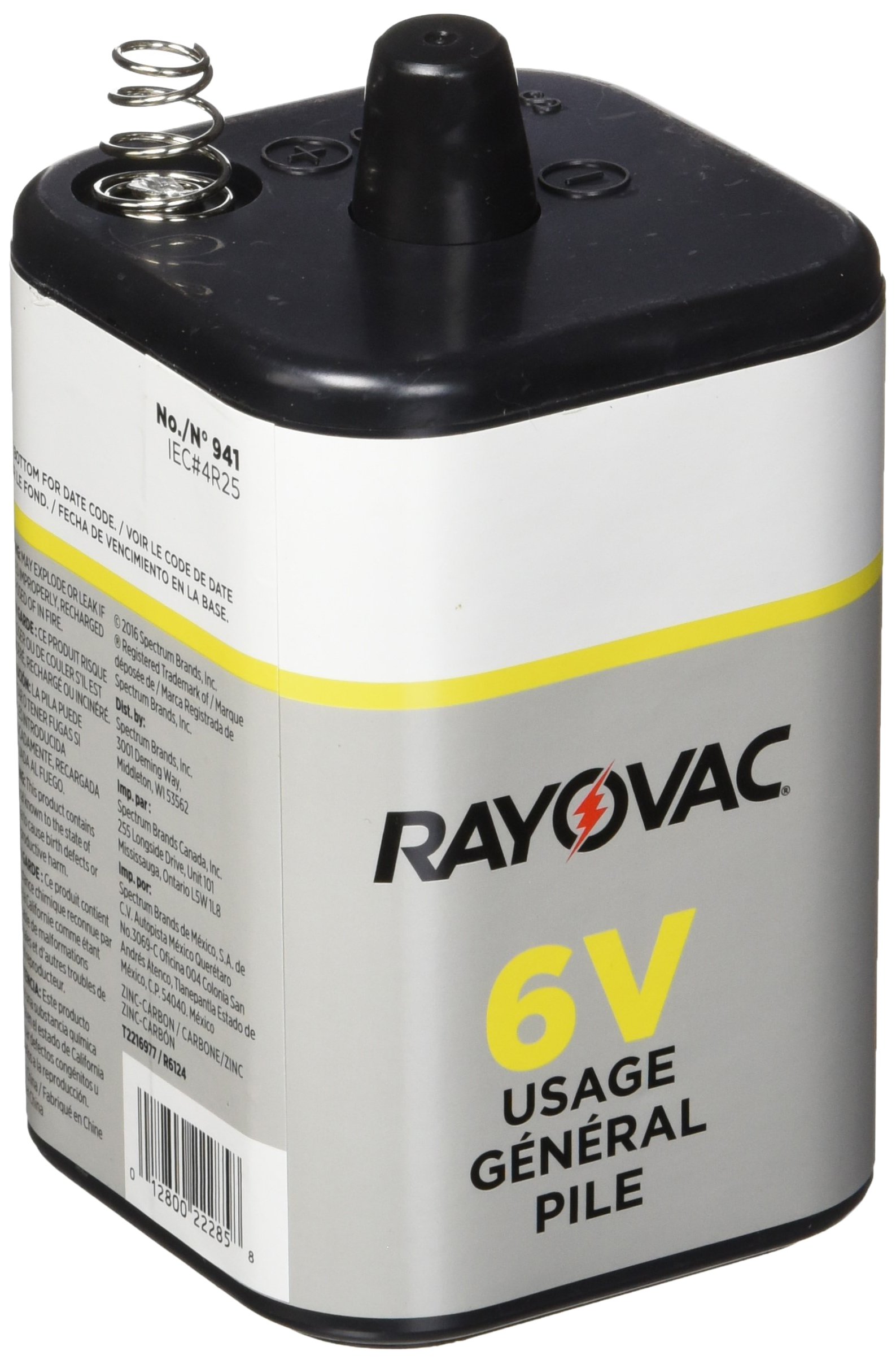 Rayovac 6V General Purpose Lantern Battery, 1.195 Pound