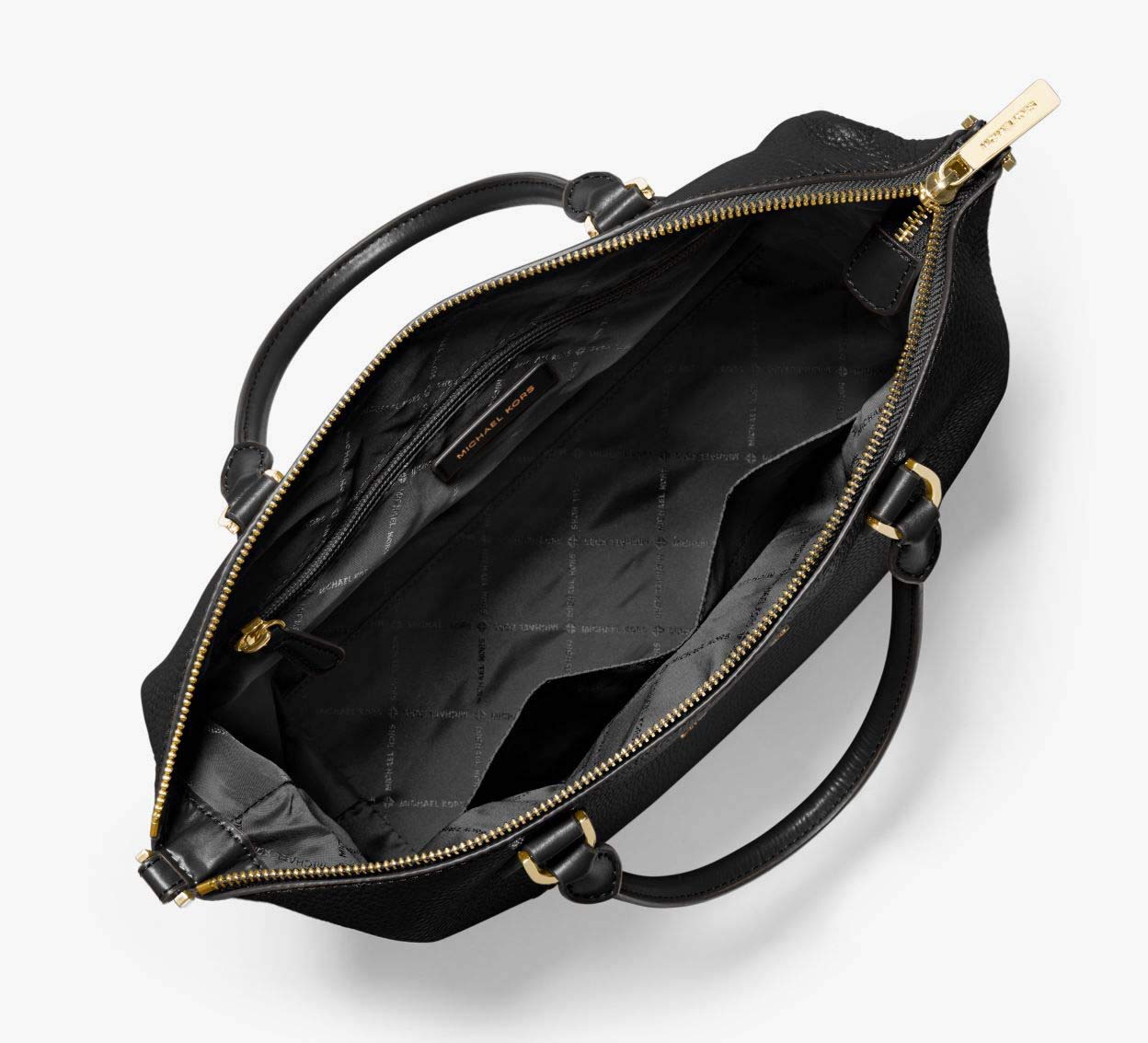 Michael Michael Kors Lenox Large Pebbled Leather Shoulder Bag - Black