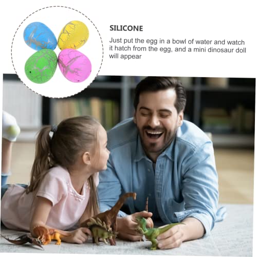 EXQUIMEUBLE 12pcs Water Hatching Dinosaur Eggs Mini Toy Kids Educational Toys Inflatable Toy Transforming Dinosaur Toys Easter Eggs Surprise Toys Dinosaur Egg Toys Inflation Toy Dinosaur Model