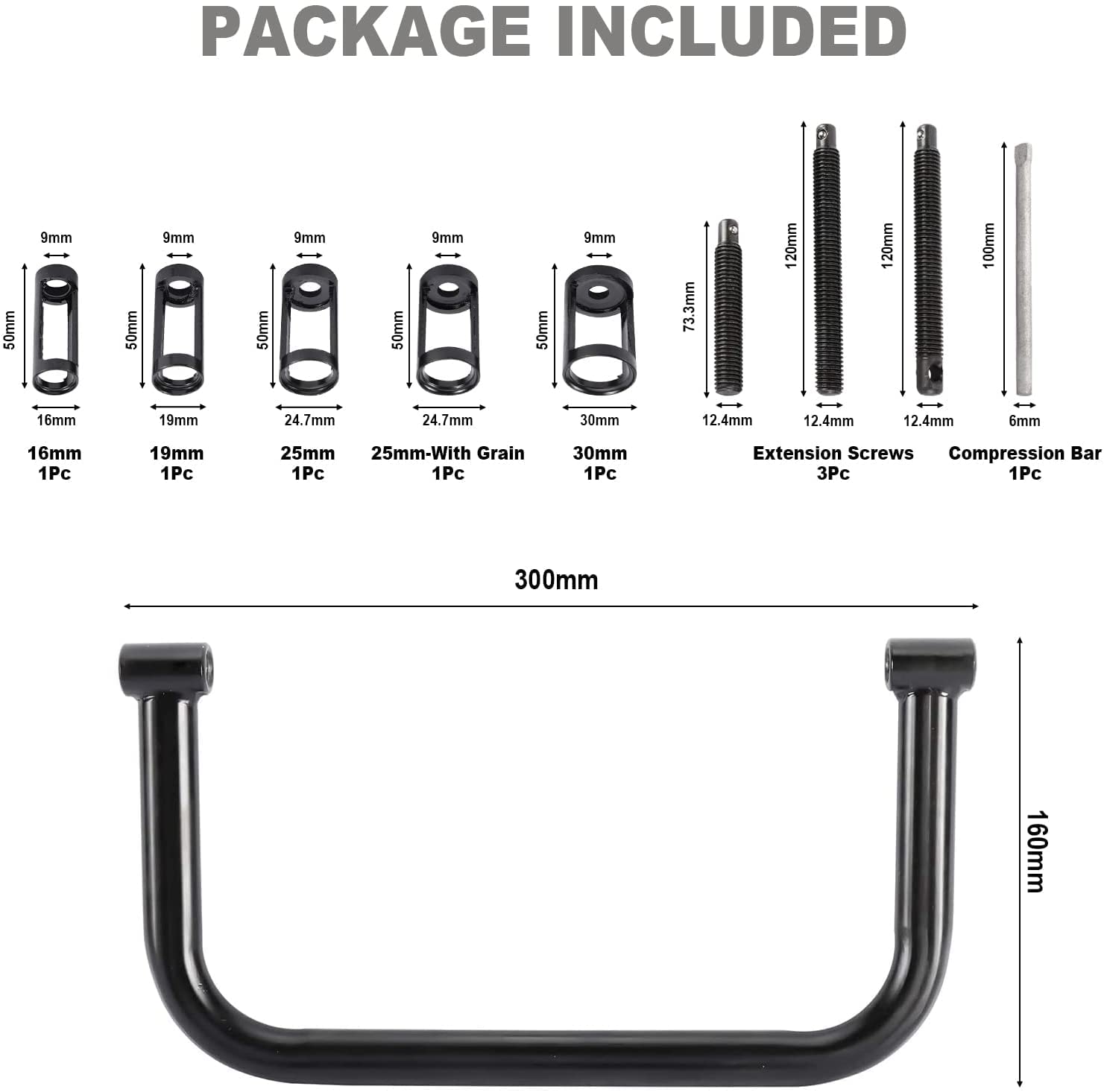 BTSHUB 10pcs Valve Spring Compressor Engine Vehicle Compression Clamp Tool for Motorcycle, ATV, Car