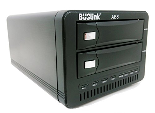 BUSlink CSE-36TB2G2KKC 36TB Colateral Dual Key HDD 2-Bay RAID 0 Striping USB 3.2 Gen 2/eSATA CipherShield FIPS 140-2 256-bit AES HIPAA Hardware Encrypted External Desktop Drive