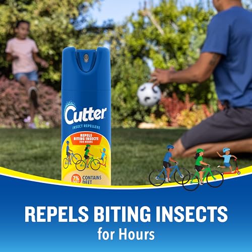 Cutter Insect Repellent Twin Pack, 2-6 Ounce Aerosol Cans, With 7 Percent DEET