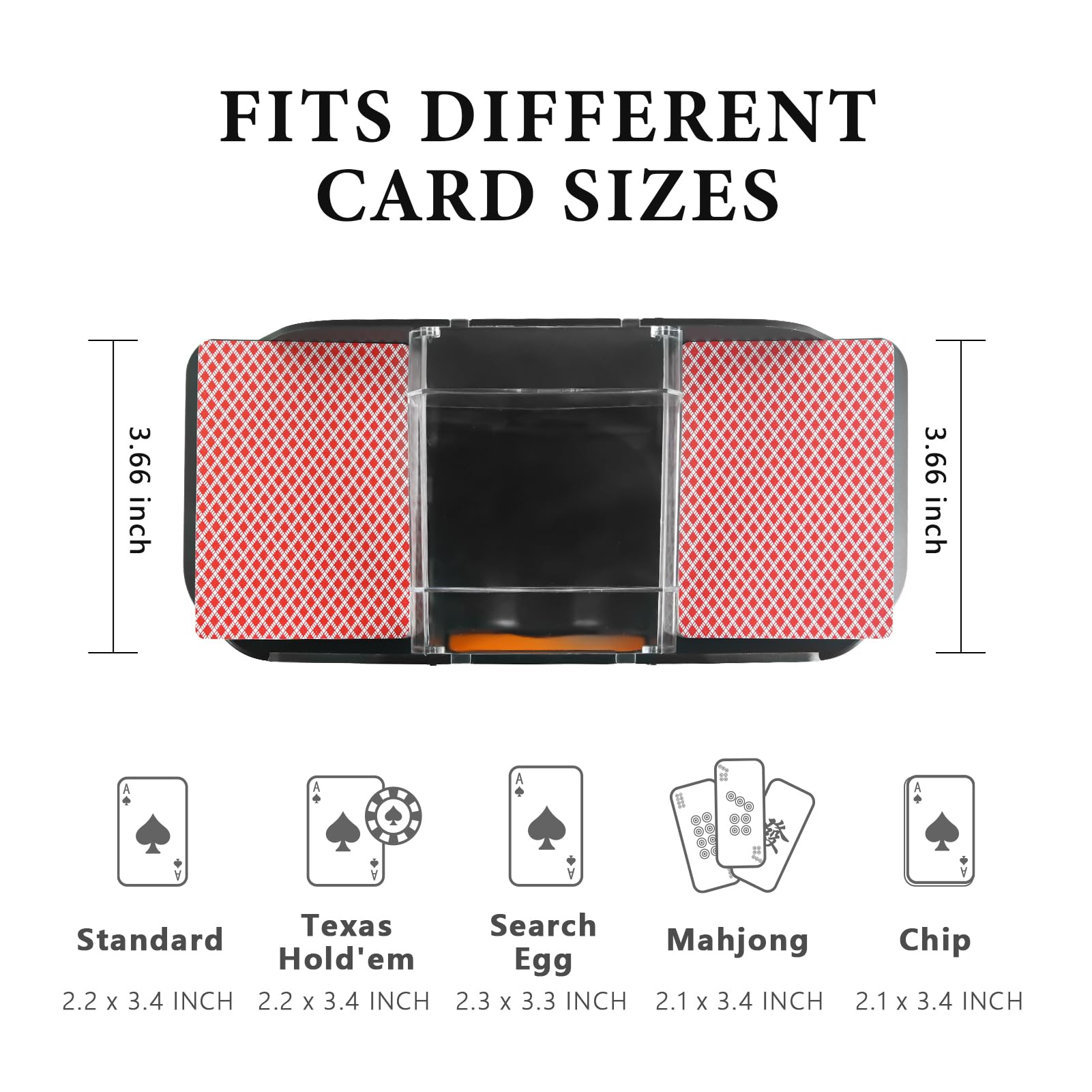AutoAli 2 Decks Automatic Card Shuffler, Battery-Operated Electric Shuffler for UNO, Phase 10, Skip-Bo, Texas Hold'em, Poker, Blackjack
