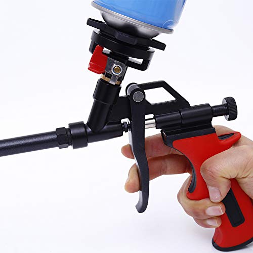 DAFEIKE Spray Foam Gun Expanding Foam Gun Less Cleaner, Updated Teflon Pro Foam Dispensing Gun, Insulating Foam Sealant Sprayer, Pu Foaming Applicator for Caulking and Insulation