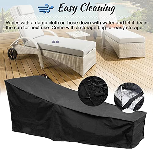 Fellie Cover 82-inch Patio Chaise Lounge Covers, Durable Outdoor Chaise Lounge Covers Water Resistant