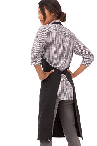 Chef Works Unisex Rockford Bib Apron, Steel Grey, One Size