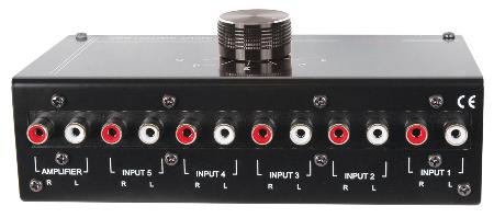 Five Input Source Tabletop Control Switch Box Internal Pc Board Design Metal Case