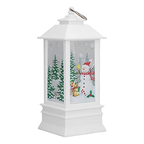Jeanoko Snow Globe Lantern, Christmas Snowballs Night Light LED Lantern Design Easy to Hang for Outdoor Decoration for Christmas for Porches for Terraces