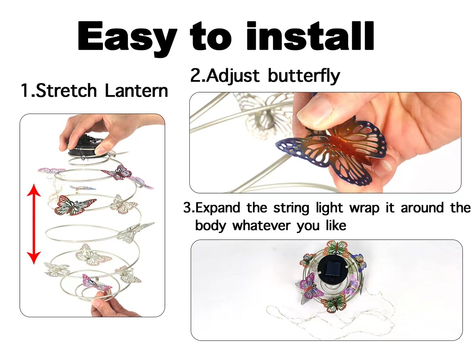 Newinhome 2 Pack Hanging Solar Lights Metal Peacock Garden Table Decor, Outdoor Waterproof Peacock Decorative Solar Lantern for Yard Lawn Patio Backyard Countryard