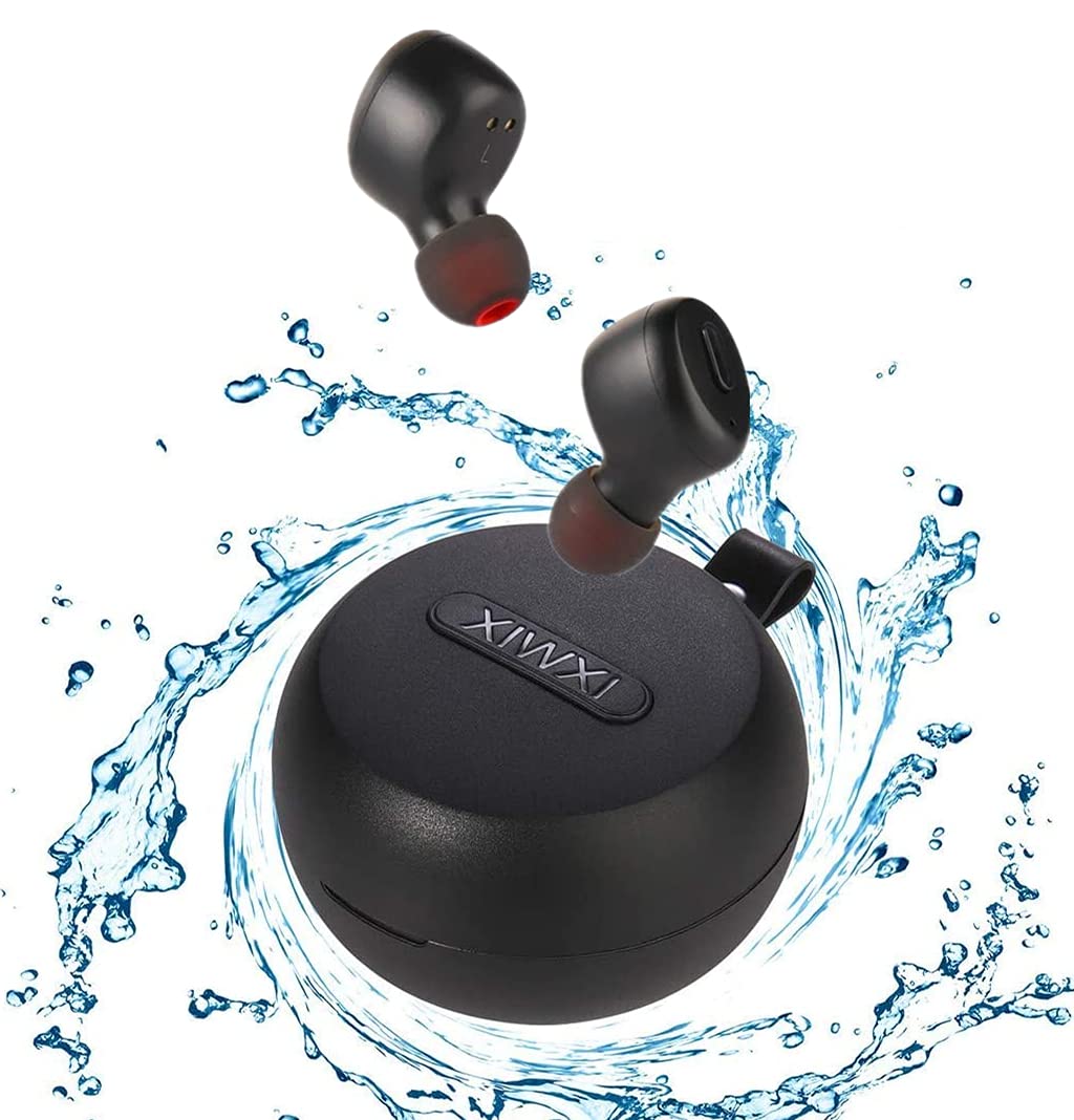 Beacon Pet Professional IP68 Waterproof Earbuds for Swimming Bathing, True Wireless Bluetooth 5.0 Earbuds, in-Ear Stereo Bluetooth Headphones, Wireless Earphones with Charging Case, 20 Hours Playtime