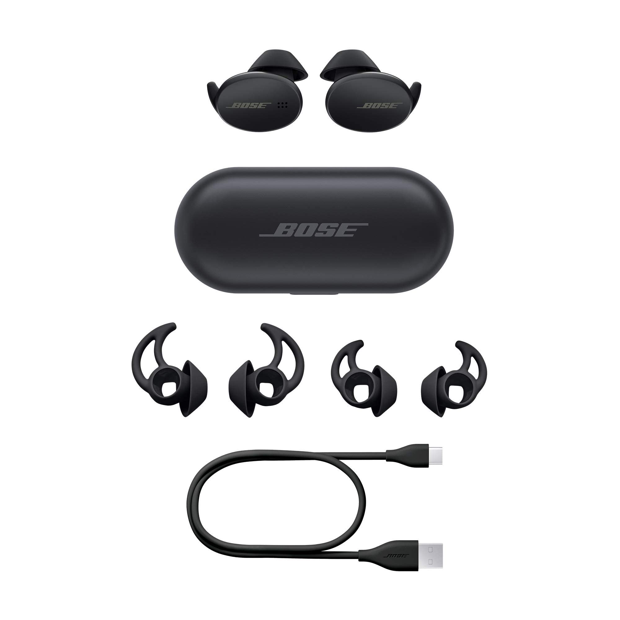 Bose Sport Earbuds - True Wireless Earphones - Bluetooth in-Ear Headphones for Workouts and Running, Triple Black (Renewed)