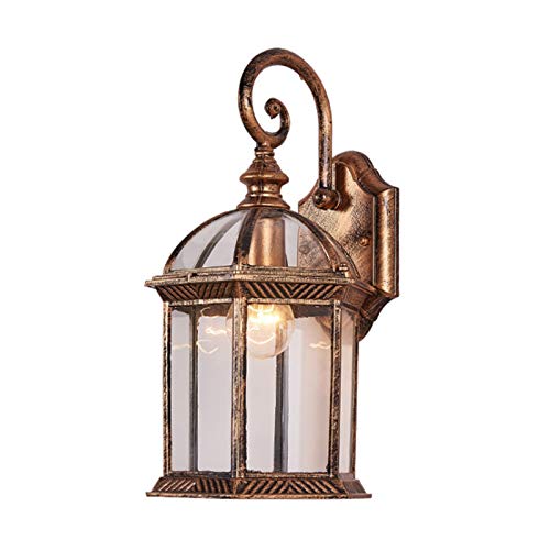 Landscape Lighting Vintage Wall Lamp E27 Bulb Sconce Light Fixtures Black Bronze LED Wall Lights Outdoor Porch House Home Yard Garden Lighting (Color : B)